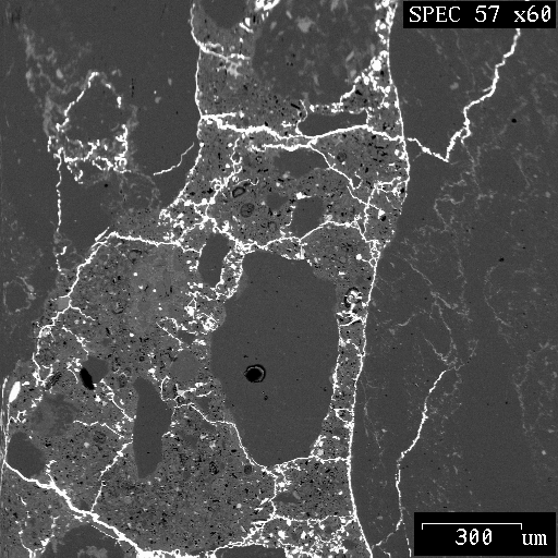 Analysis of Compressed Stress-Induced Cracks in Concrete